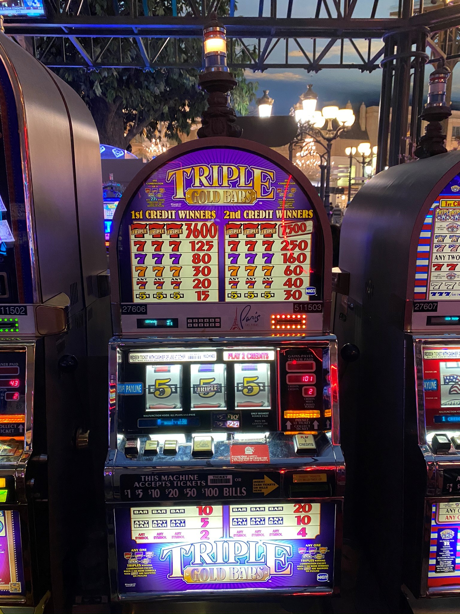 Slot Machines At Paris Las Vegas Casino